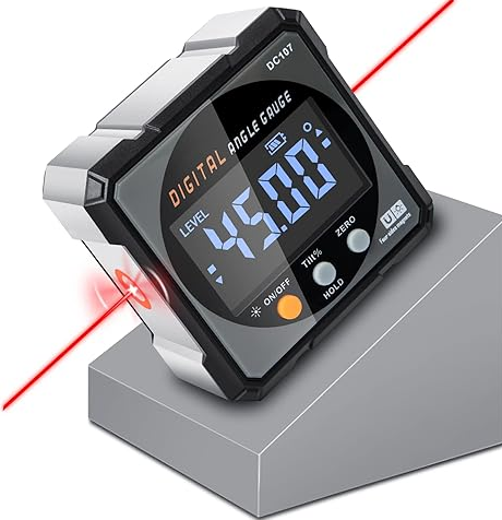 🔥4-seitiger digitaler Winkelmesser mit Laser und Magnetfunktion ...